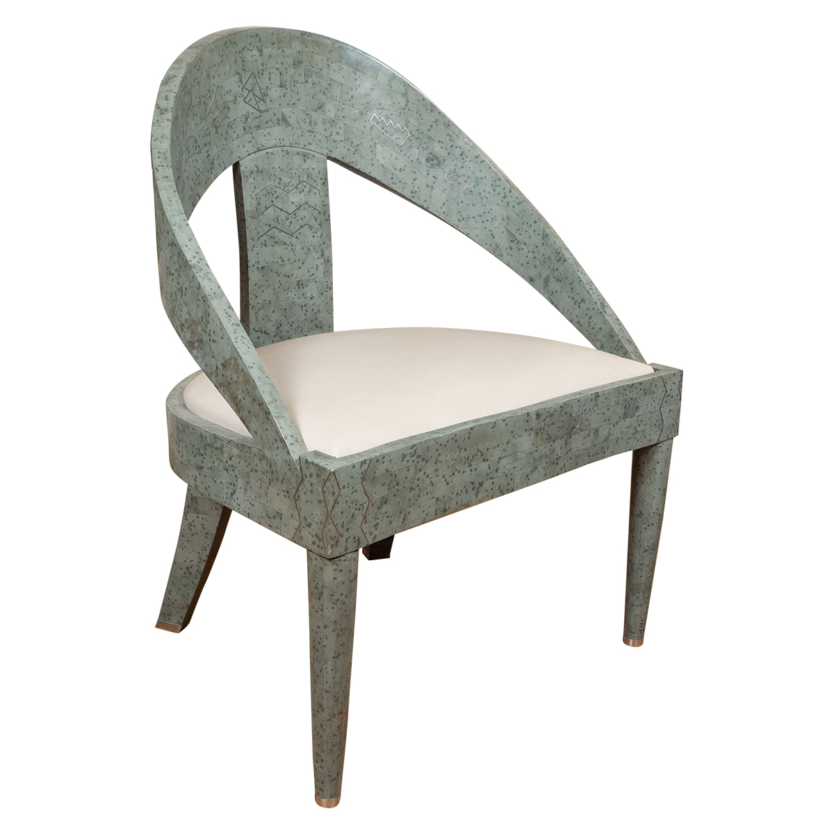 Pair of tessellated stone armchairs | Arm Chairs | John Salibello