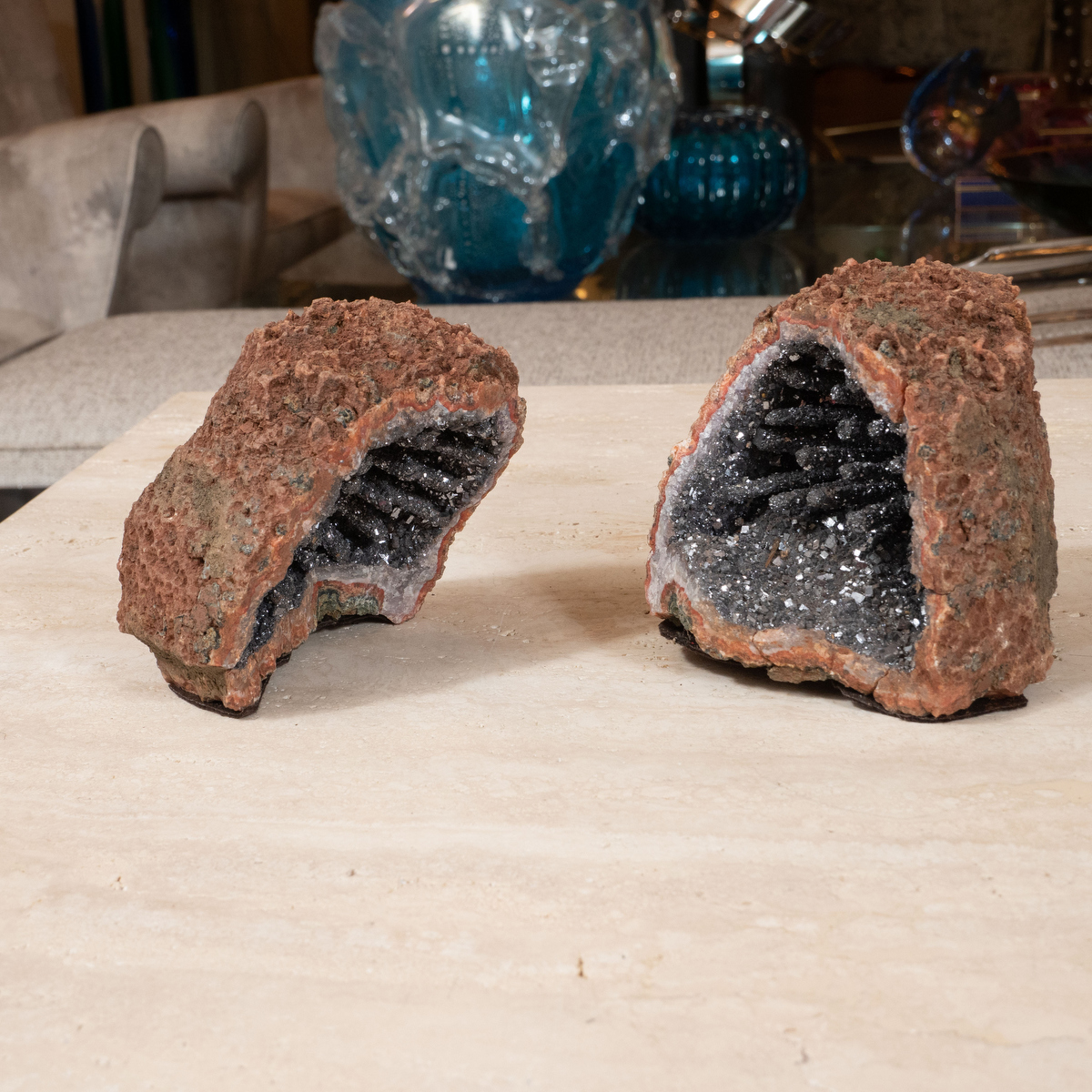 Geode two part sculpture | Sculptures | John Salibello