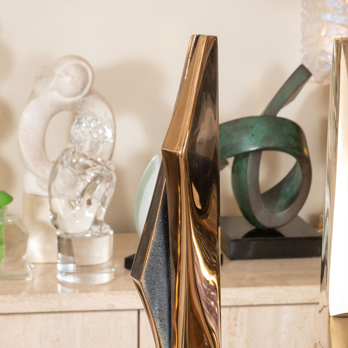 Pair of bronze vertical sculptures | Sculptures | John Salibello