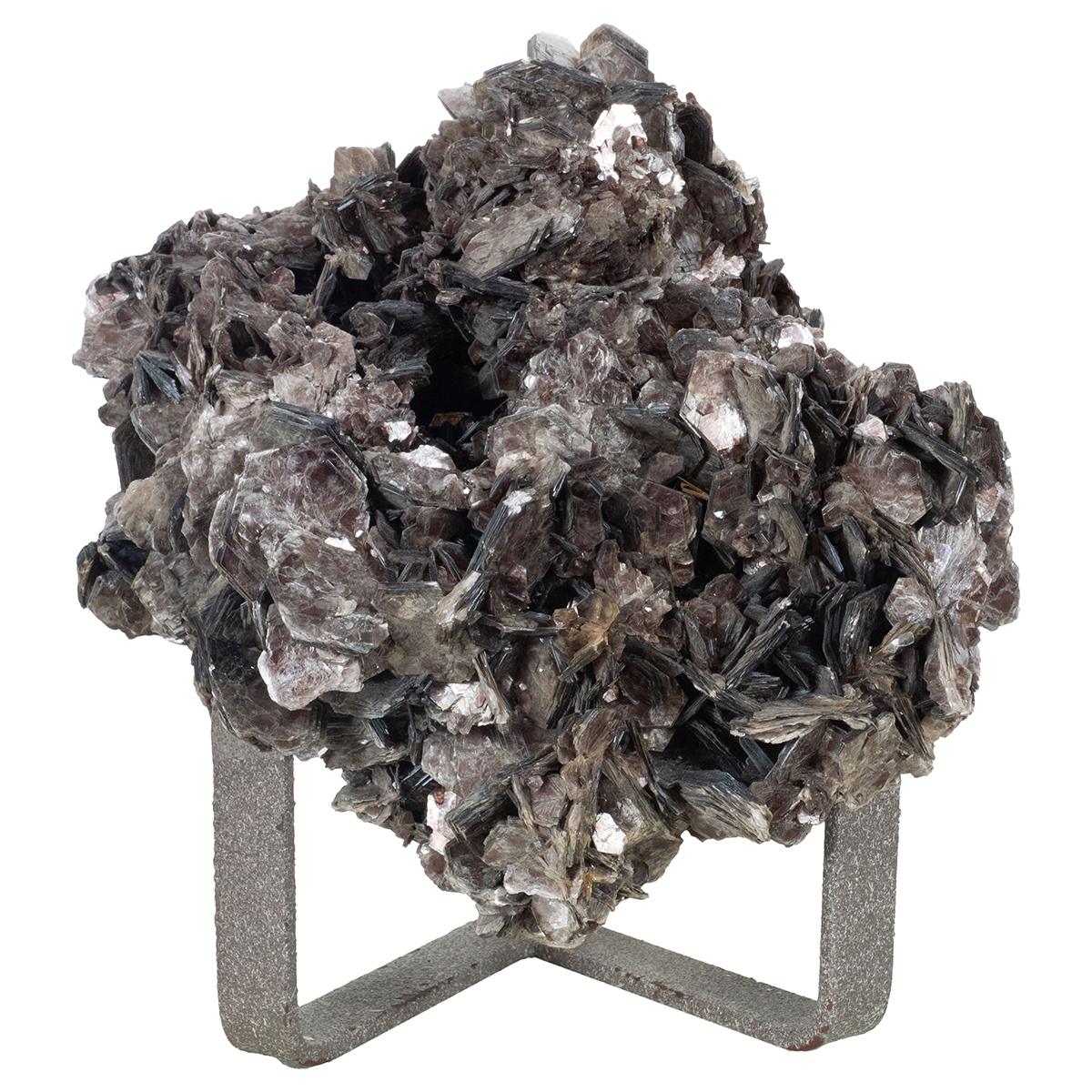 Pyrite geode sculpture on metal base | Sculptures | John Salibello