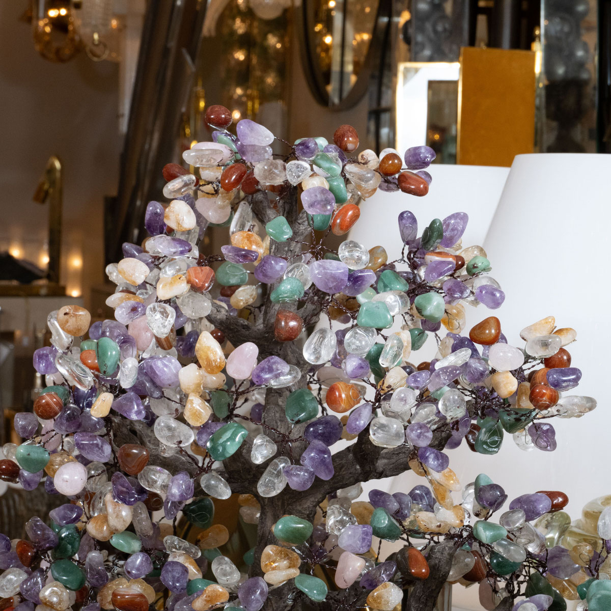 Large semi precious stone tree sculpture | Sculptures | John Salibello