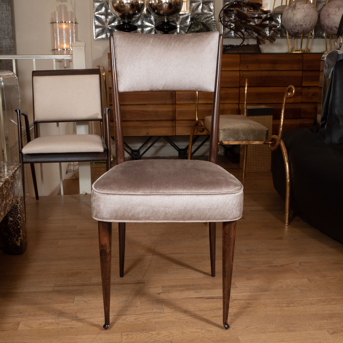 Stylized lacquered wood chair | Chairs | John Salibello