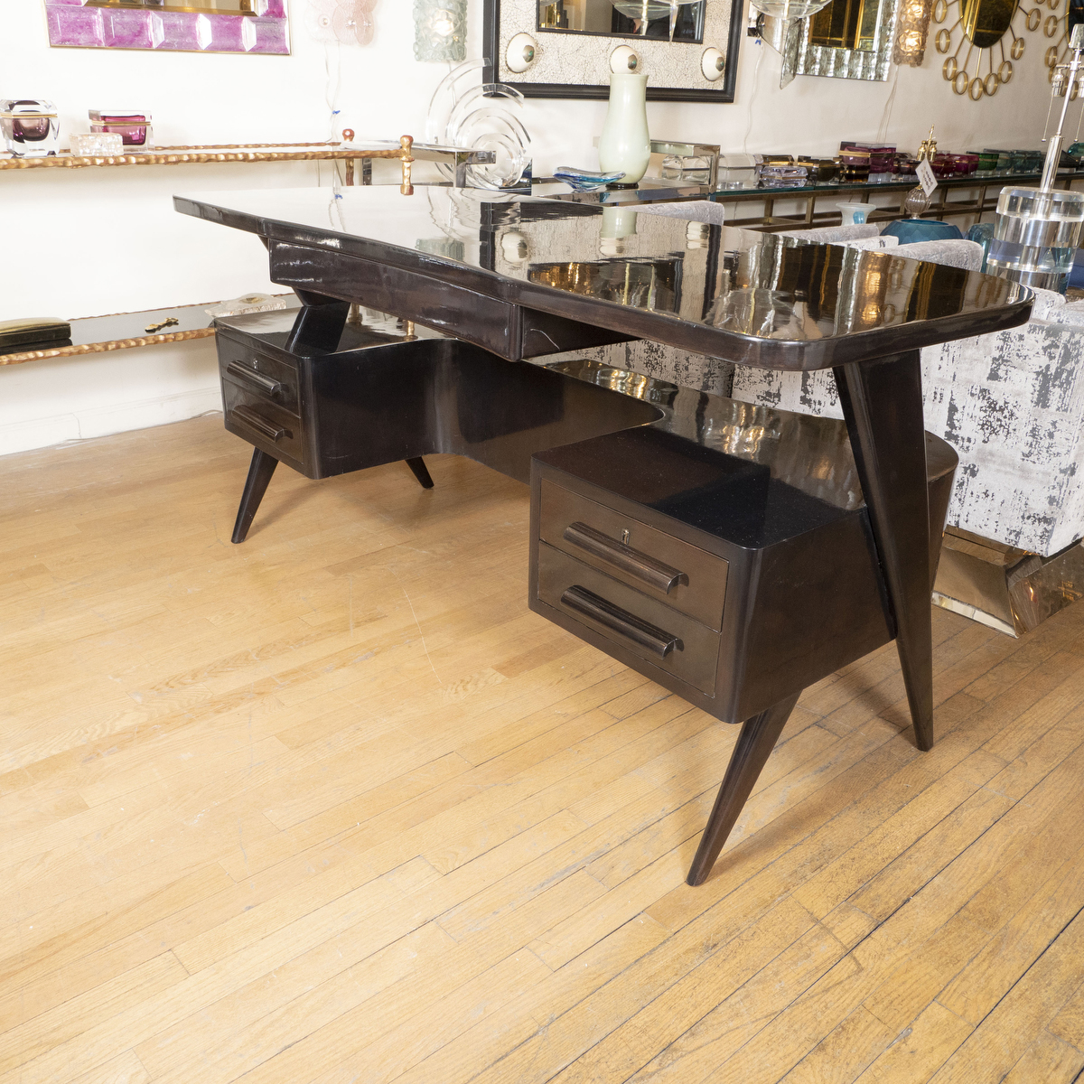 Modernist lacquered wood executive desk | Desks | John Salibello