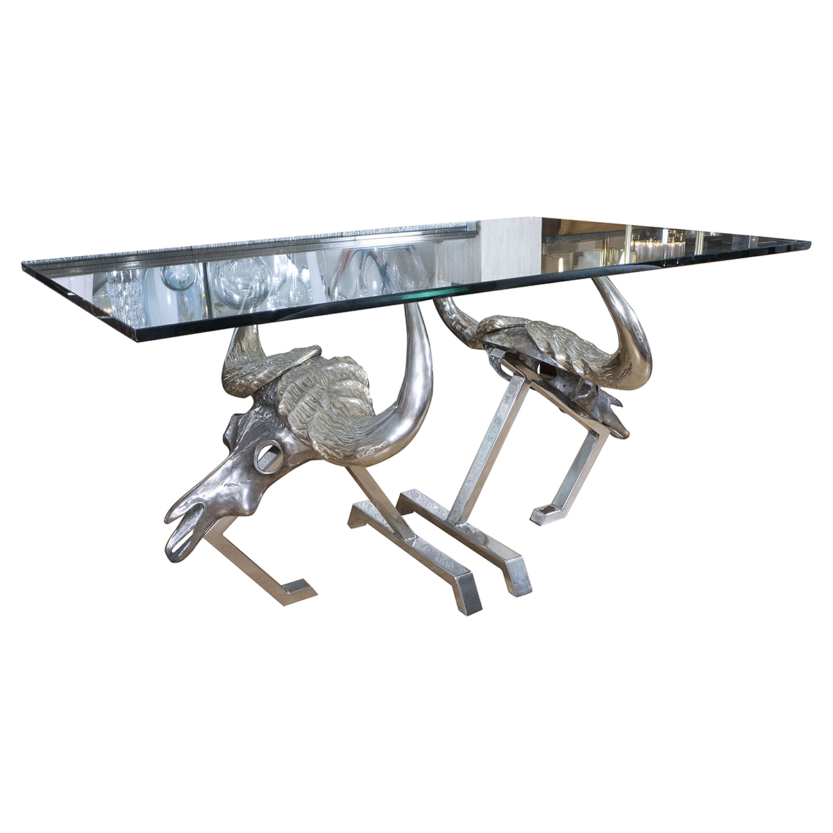 Stainless steel and aluminum buffalo table bases | Dining Tables | John ...