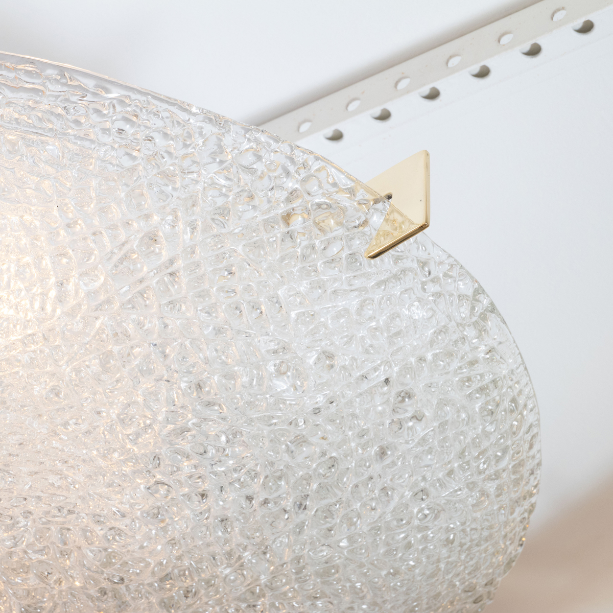 Circular textured glass flush mount | Flush Mounts | John Salibello