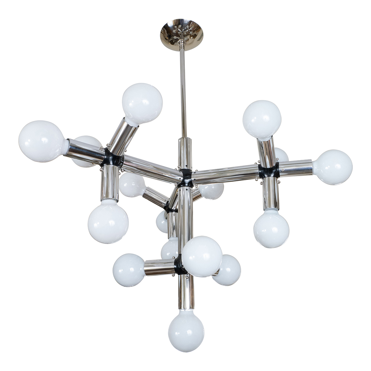 Polished aluminum molecule ceiling fixture | Chandeliers & Pendants ...