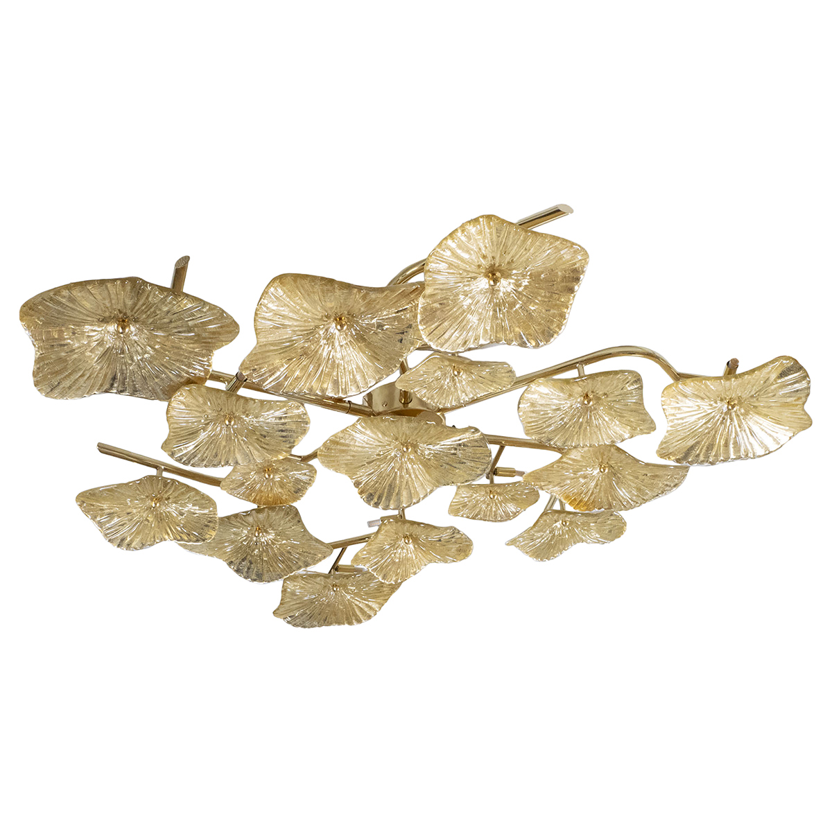 Brass flush mount "lily pad" ceiling fixture | Flush Mounts | John ...