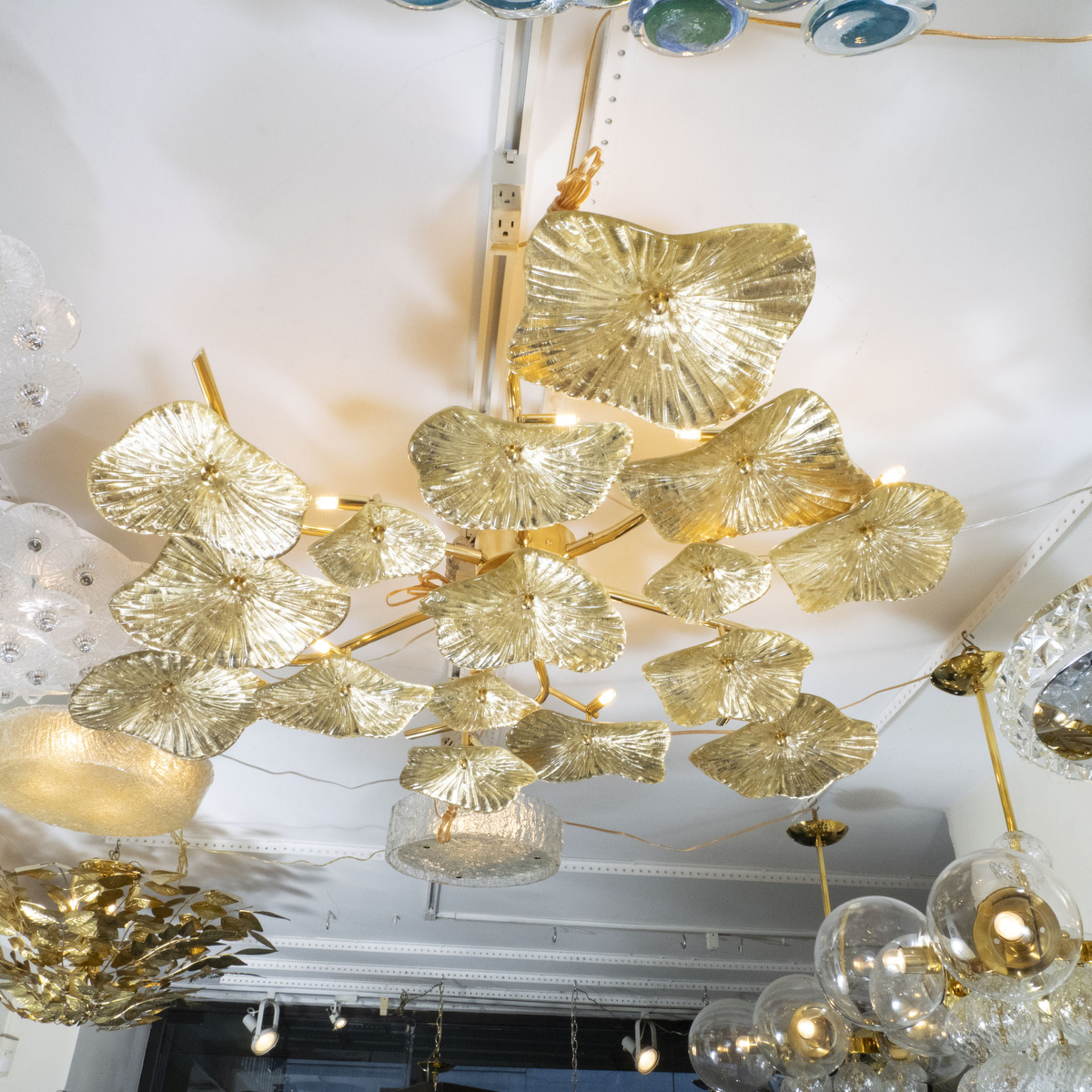 Brass flush mount "lily pad" ceiling fixture | Flush Mounts | John ...