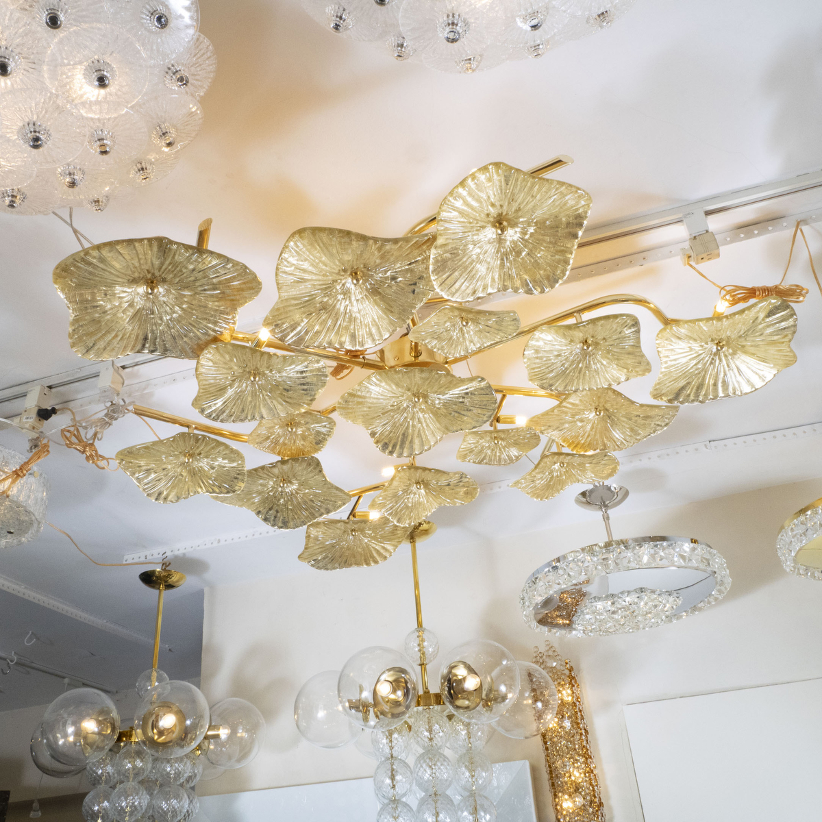 Brass flush mount "lily pad" ceiling fixture | Flush Mounts | John ...