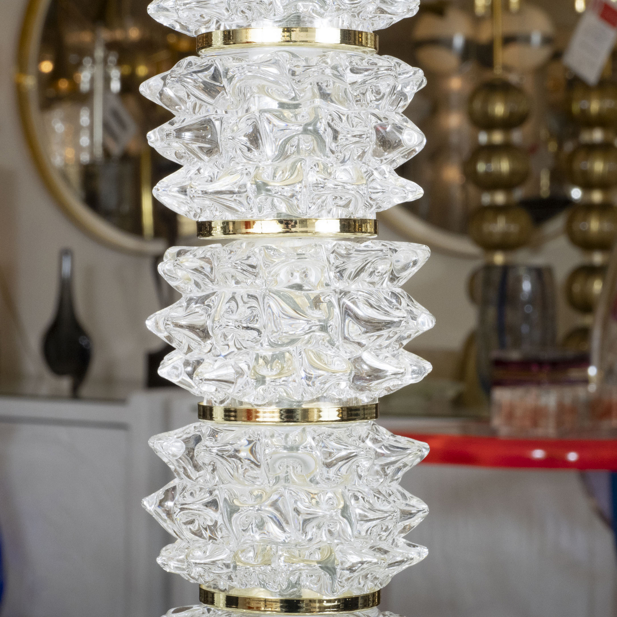 Pair of spiky Murano glass table lamps | Table Lamps | John Salibello