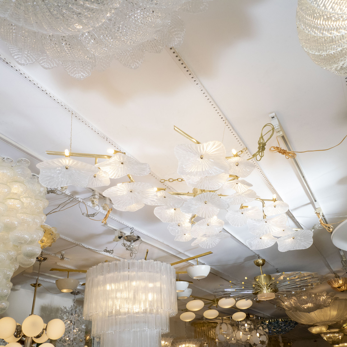 Brass flush mount "lily pad" ceiling fixture | Flush Mounts | John ...