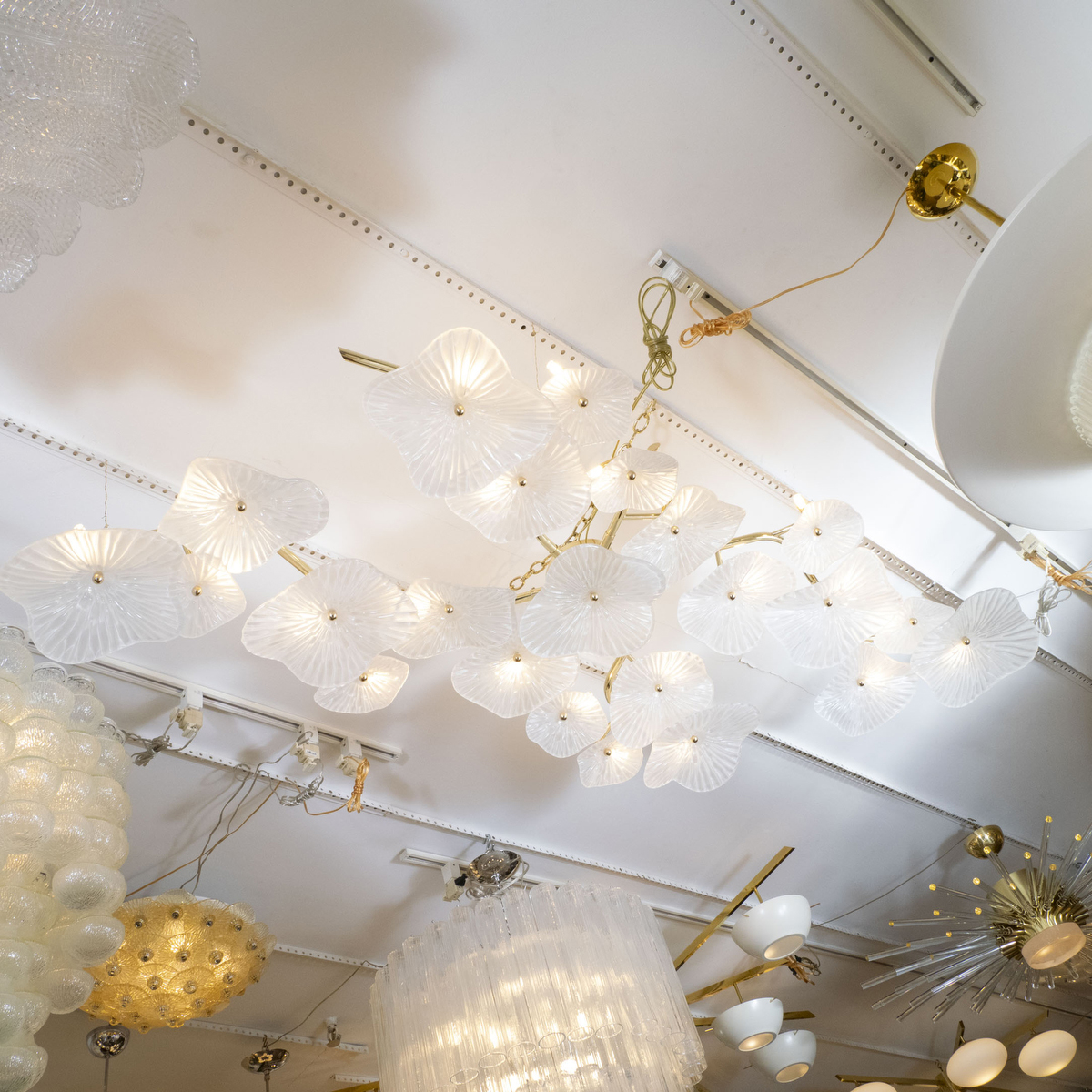 Brass flush mount "lily pad" ceiling fixture | Flush Mounts | John ...