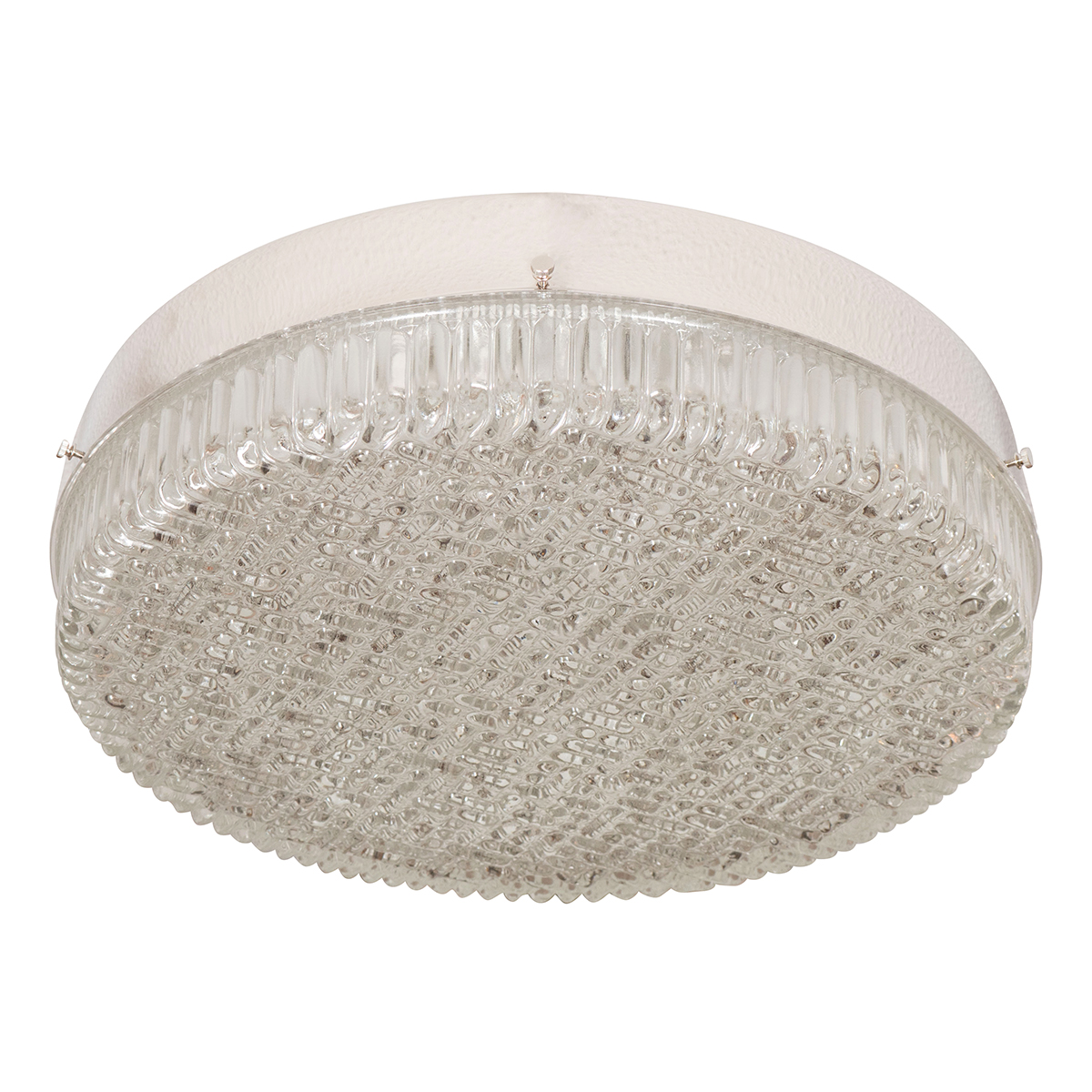 Round polished nickel flush mount fixture | Flush Mounts | John Salibello