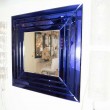 Square mirror with layered cobalt blue glass surround | Wall | John ...