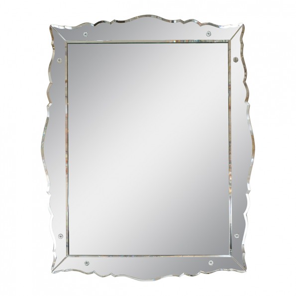 Large scalloped surround mirror | Wall | John Salibello