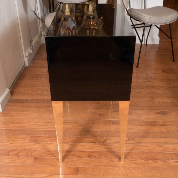 Pair of black lacquered side tables | Side & End Tables | John Salibello